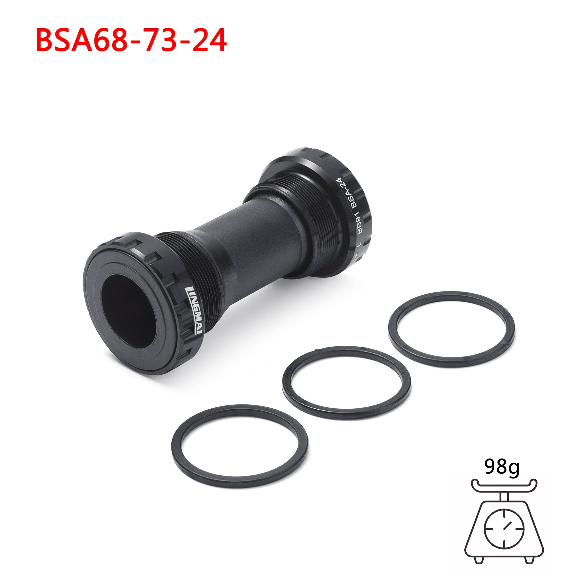 LINGMAI Керамический кареточный подшипник T47 BSA 68/73/86.5 мм для горных и B-BSA-24(68 73MM)