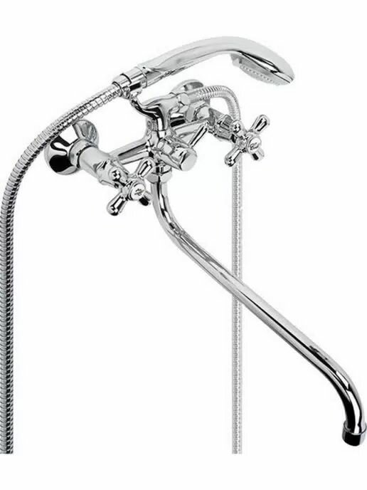 ARGO Смеситель для ванны и умывальника RETRO, 1/2", кер, картриджный, труб. излив 310 мм,