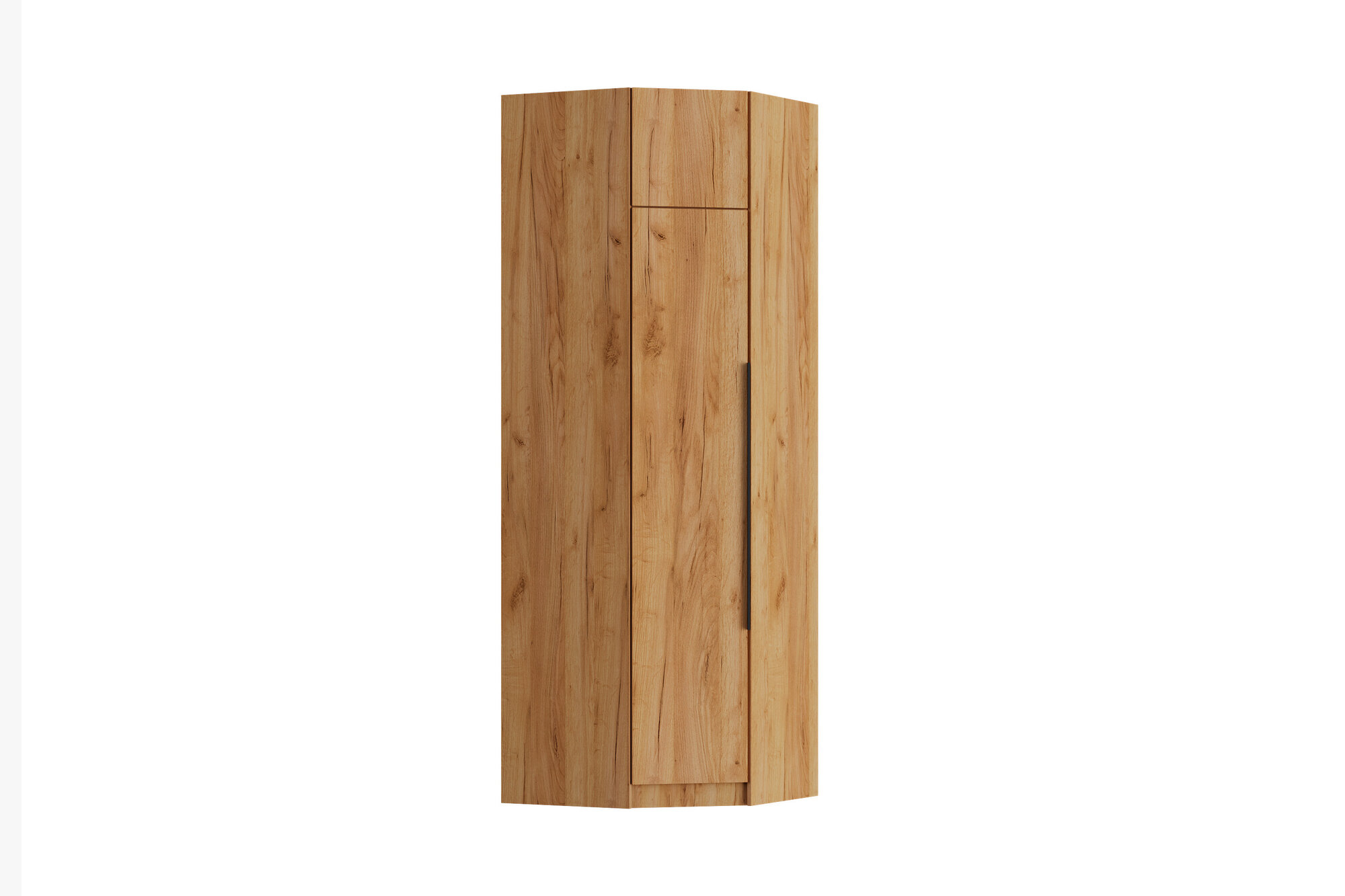 Шкаф-трапеция Джетон 800/800-520/520-2200 наполнение платье/белье цвет дуб крафт золотой левый