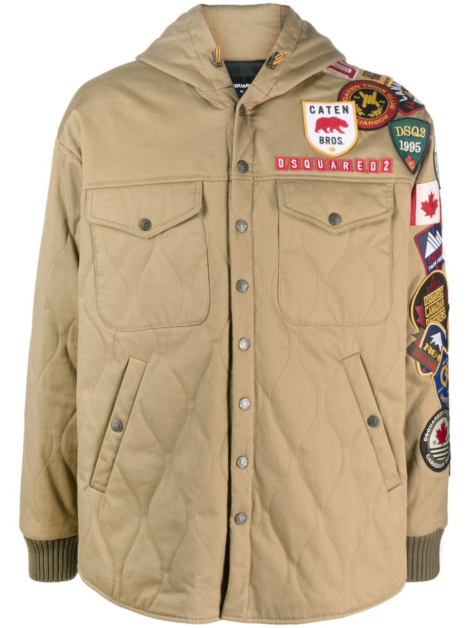 Куртка Patch-detail hooded jacket