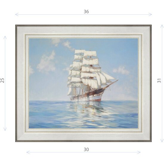 Картина Декор Депо Монтегю Доусона Ожидание паруса Матовая бумага в раме без стекла 31х36 см