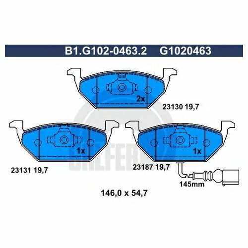 Колодки тормозные Galfer B1G10204632