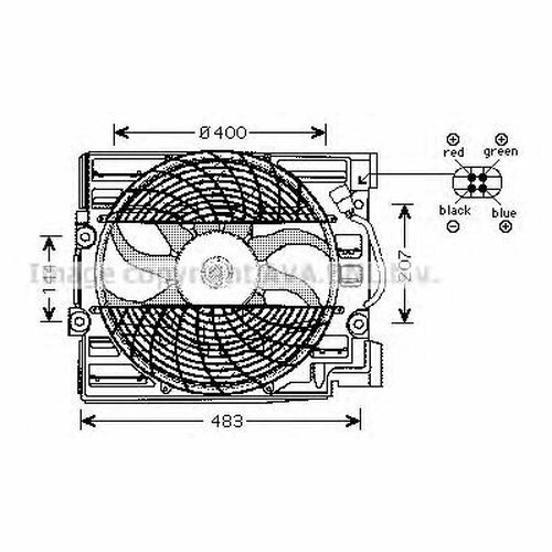 Вентилятор радиатора Ava BW7509 для BMW 5 серия E39