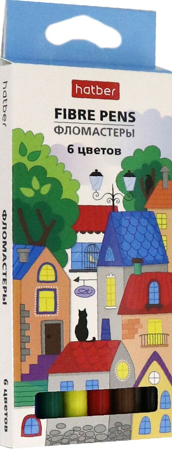 Фломастеры "Городок", 6 цветов (FP_067661)