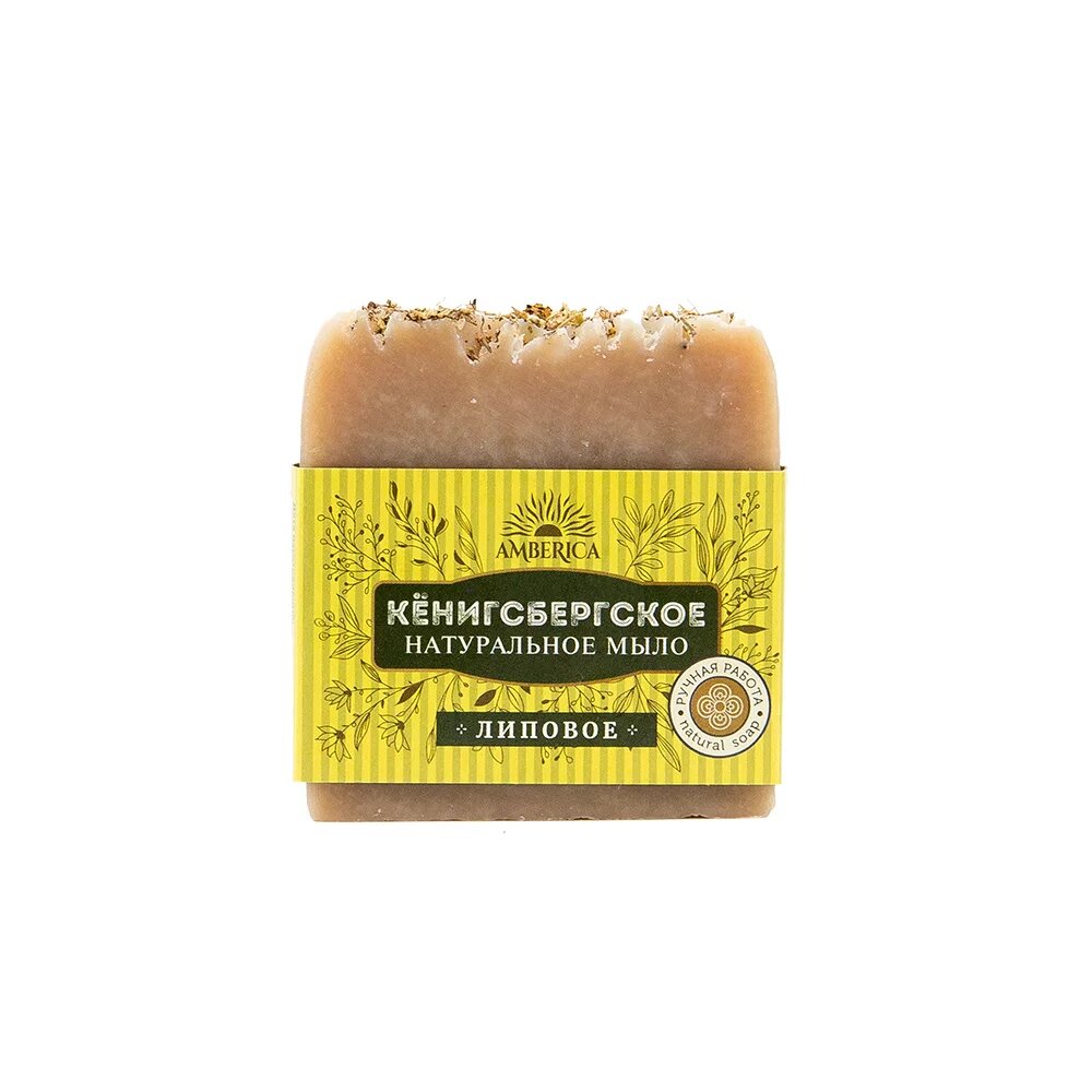Мыло AMBERICA Липовое, натуральное, для бани/душа, с липой, 100 г