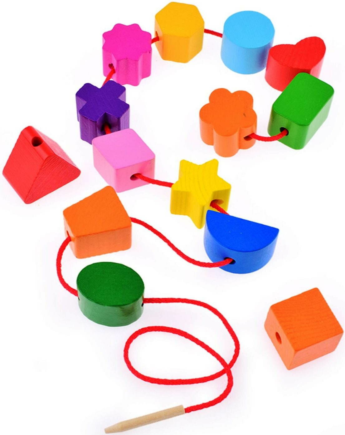 Счетный материал "Первые бусы" "Геометрия" 15 деталей