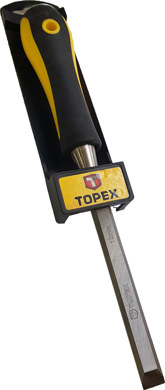 Стамеска 12мм, двухкомпонентная ручка, CrV, TOPEX