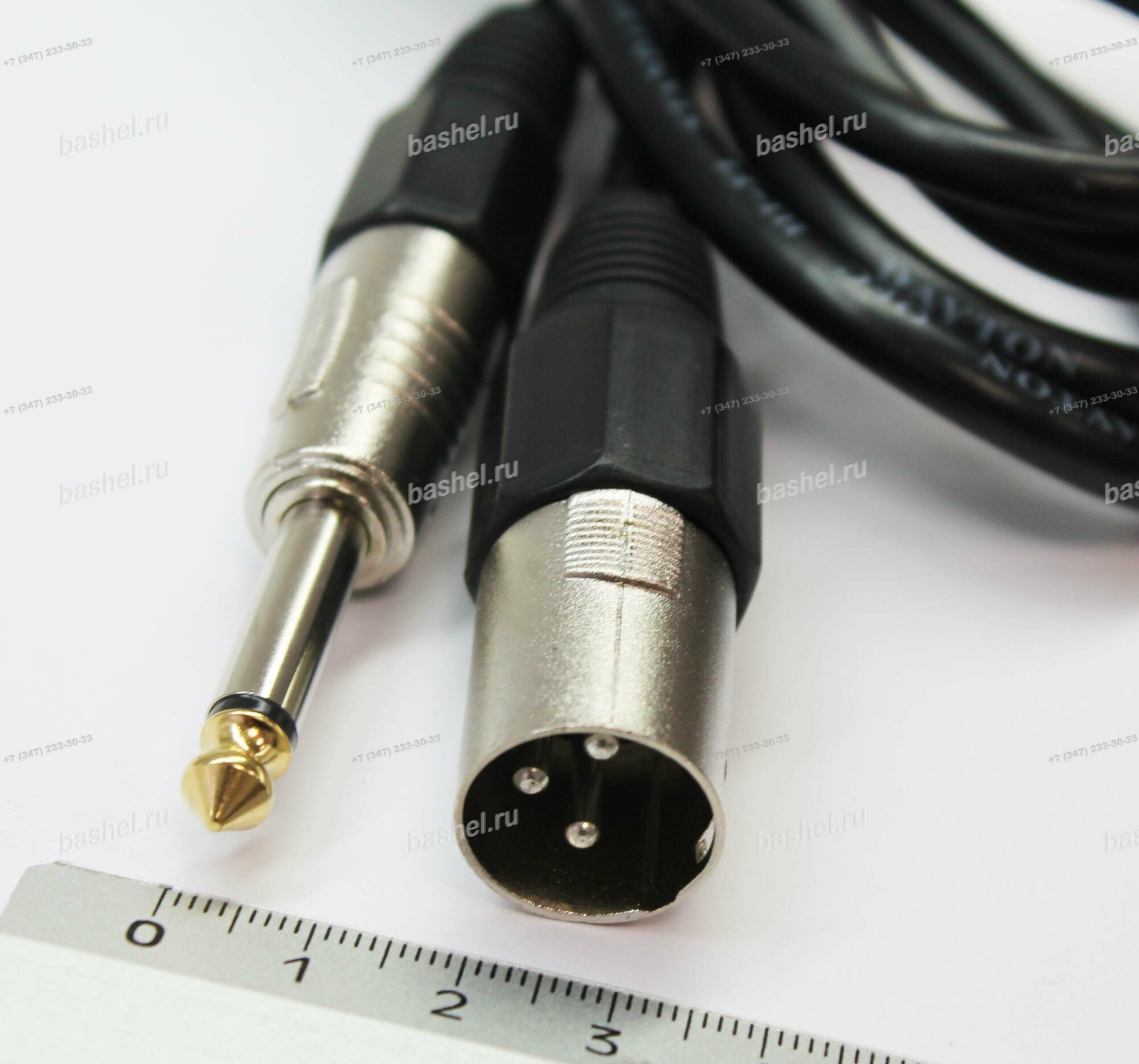 Шнур «Джек 6,3 мм»-XLR(M) DAYTON моно 1,5 м (штекер мет, шнур д.6 мм, экран 48*0,12)