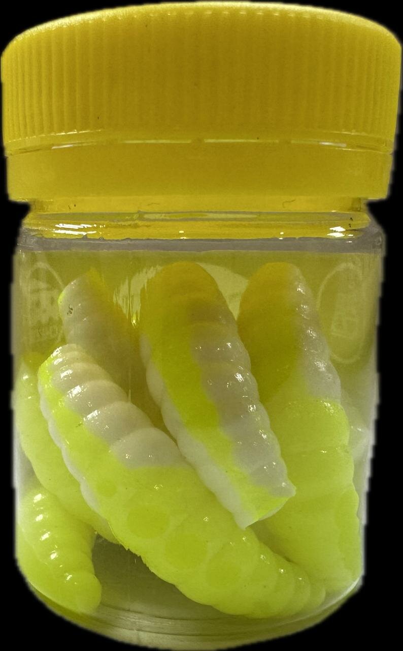 Приманка Cool Place Maggot Floating stretch 4см, цвет бело-желтый