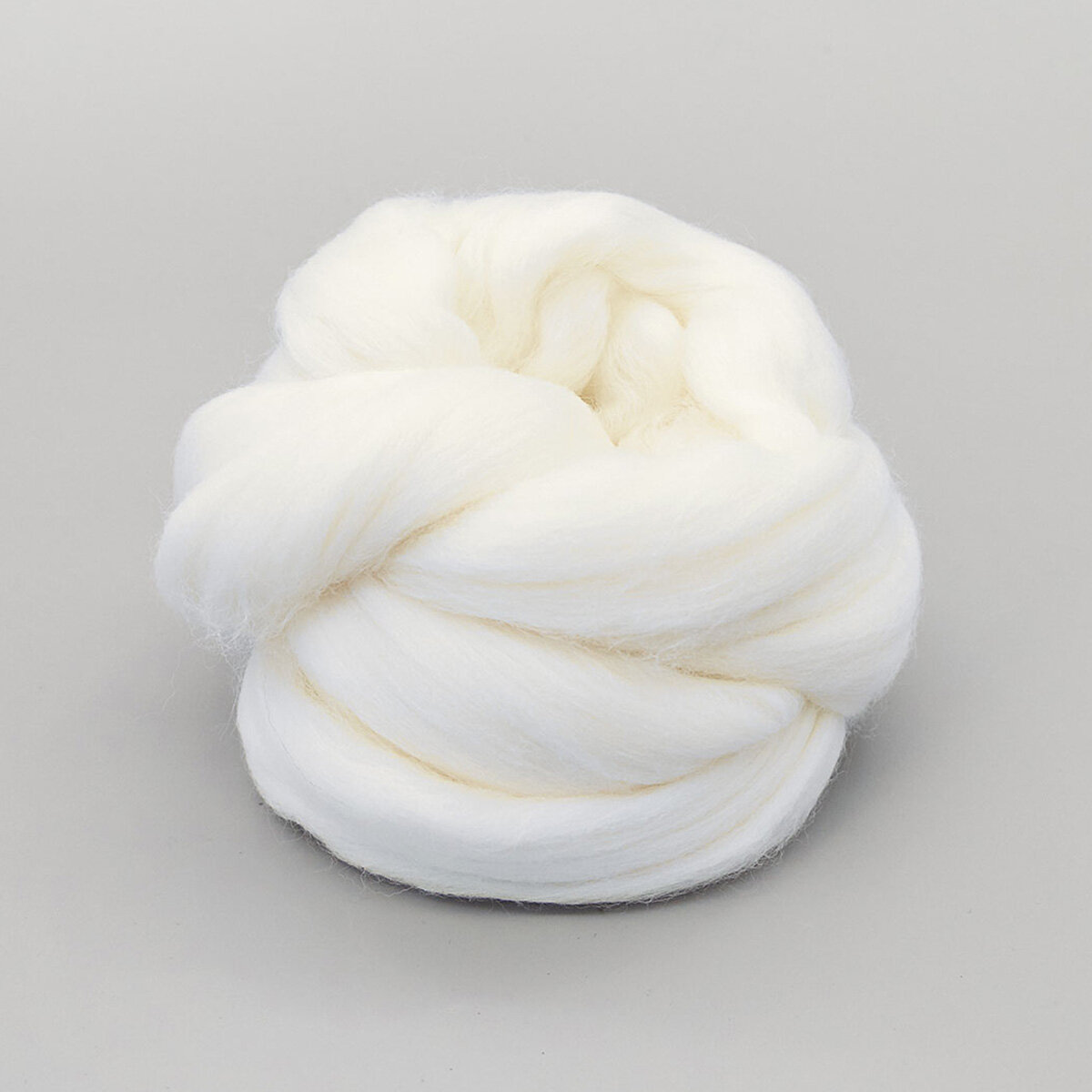 Шерсть для валяния мериносовая тонкая 100%, 100 гр. (01 белый)
