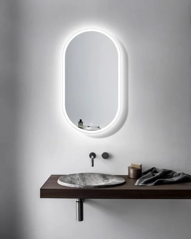 Зеркало Esbano ES-2073 FVD ESMI2073FVD 50x90 см, с LED-подсветкой, сенсорным выключателем, антизапотеванием