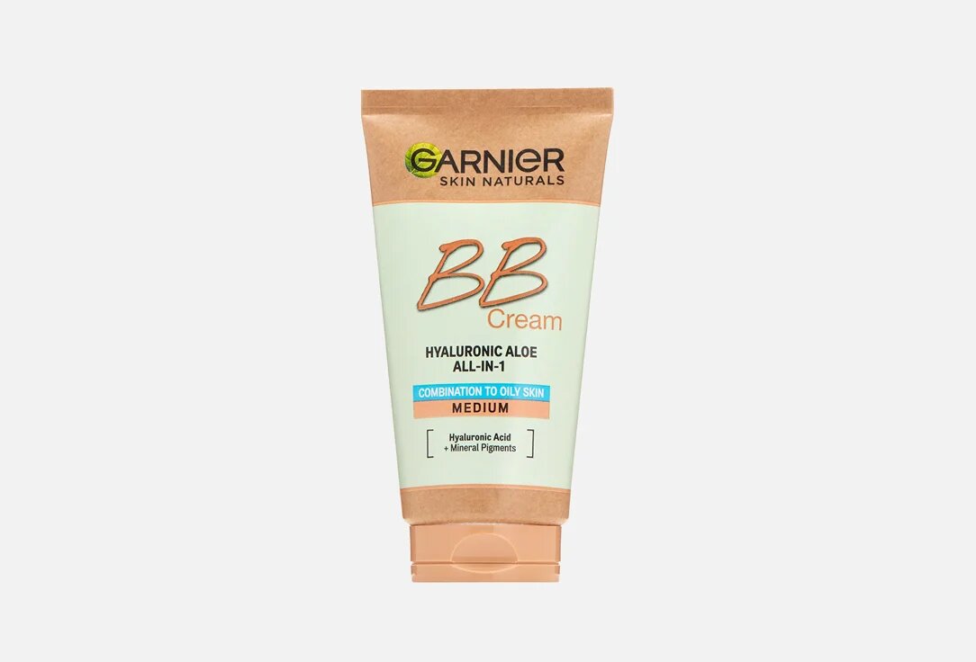 BB крем SPF 25 Garnier Гиалуроновый Алоэ-уход 5-в-1, оттенок натурально-бежевый, 50 мл
