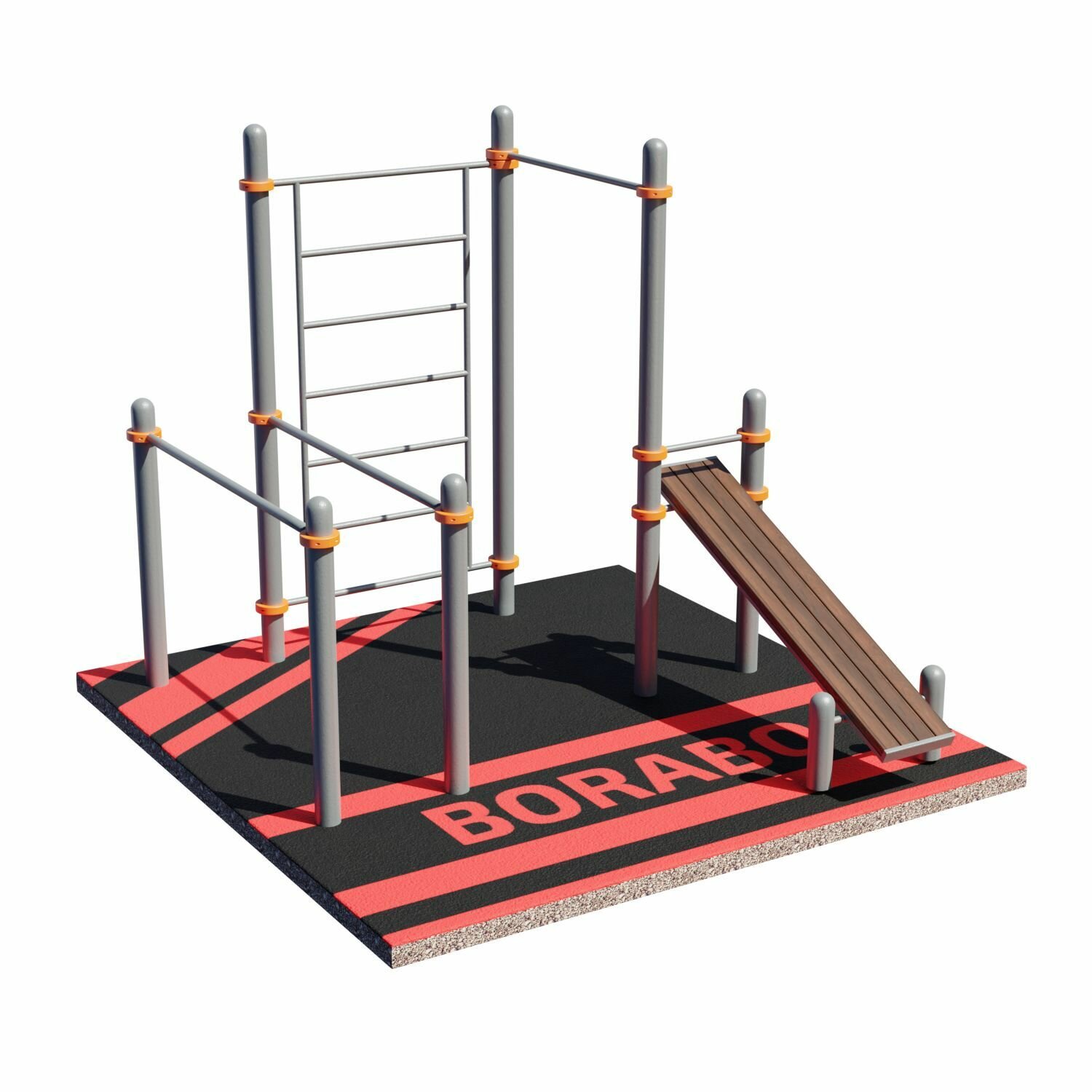 Спортивная уличная площадка, игровой комплекс с турниками для дачи и улицы BW-49-М