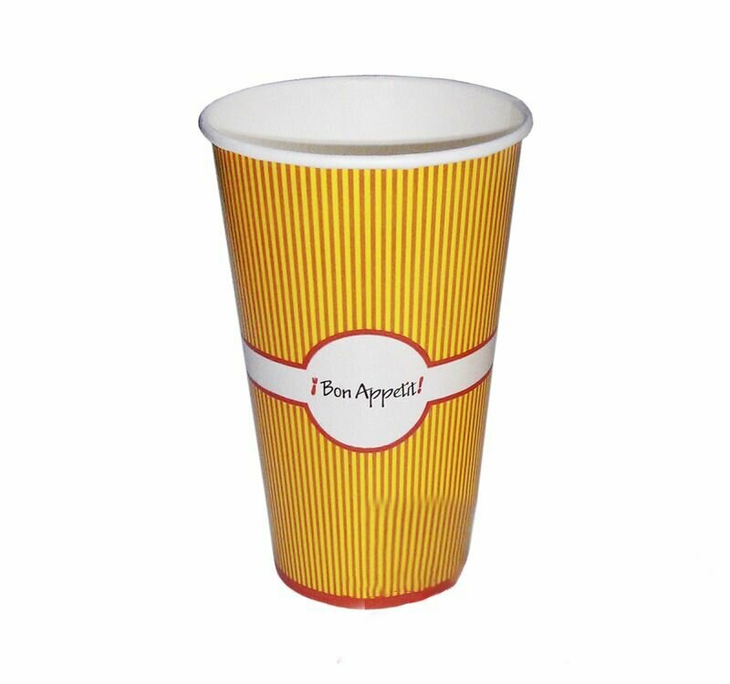 Набор стаканов картонных 400мл d-90мм уп/30шт для горячего и холодного