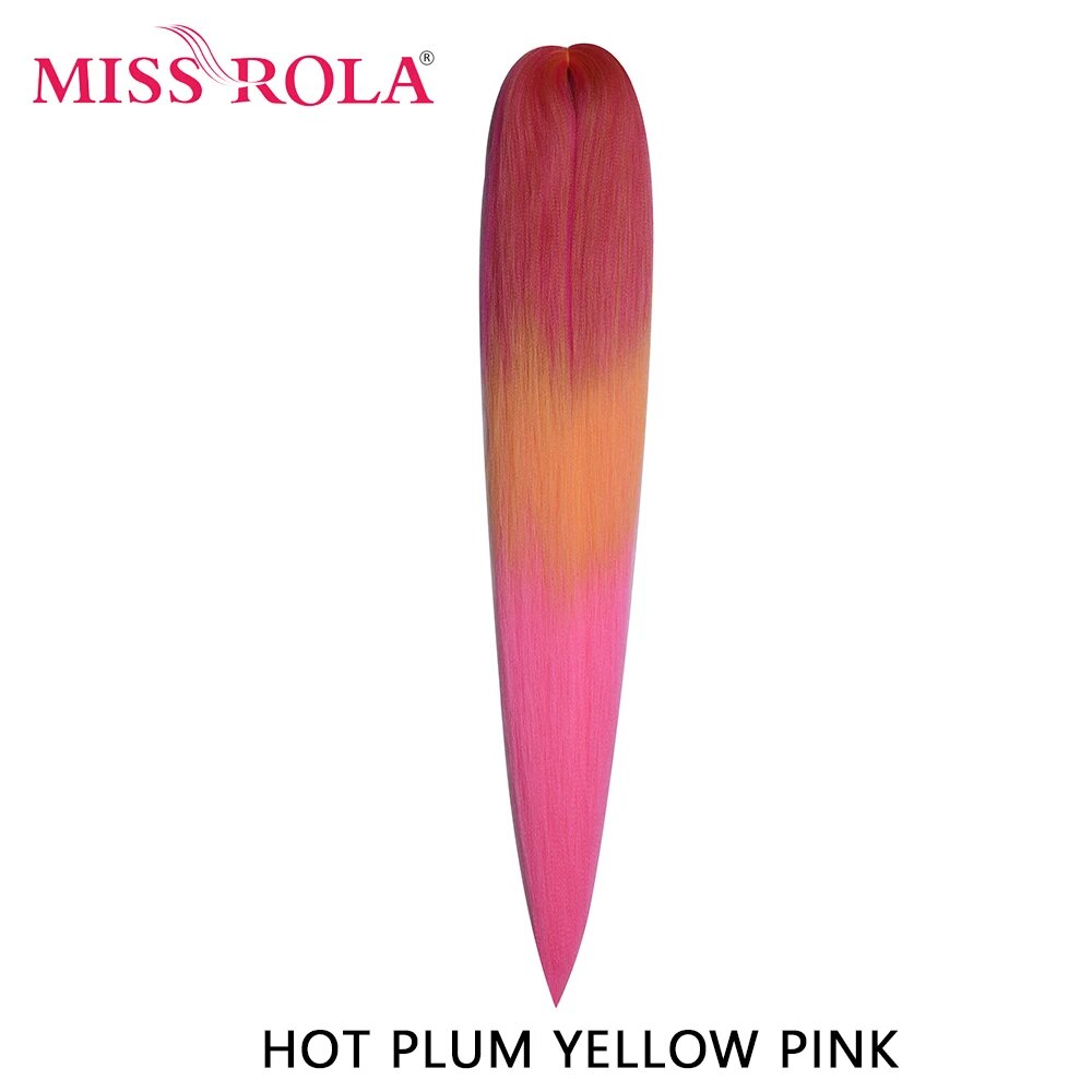 Miss Rola косы канекалон 30 дюймов, HOT PLUM YE PINK