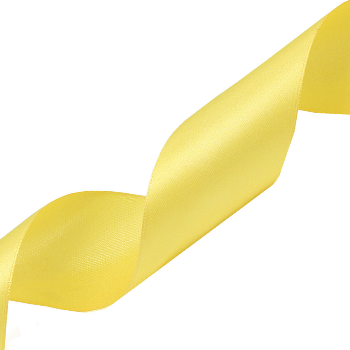 Лента атласная 5 см*22,86 м широкая, упаковочная, для подарков, рукоделия и шитья, Айрис (060 лимонная)