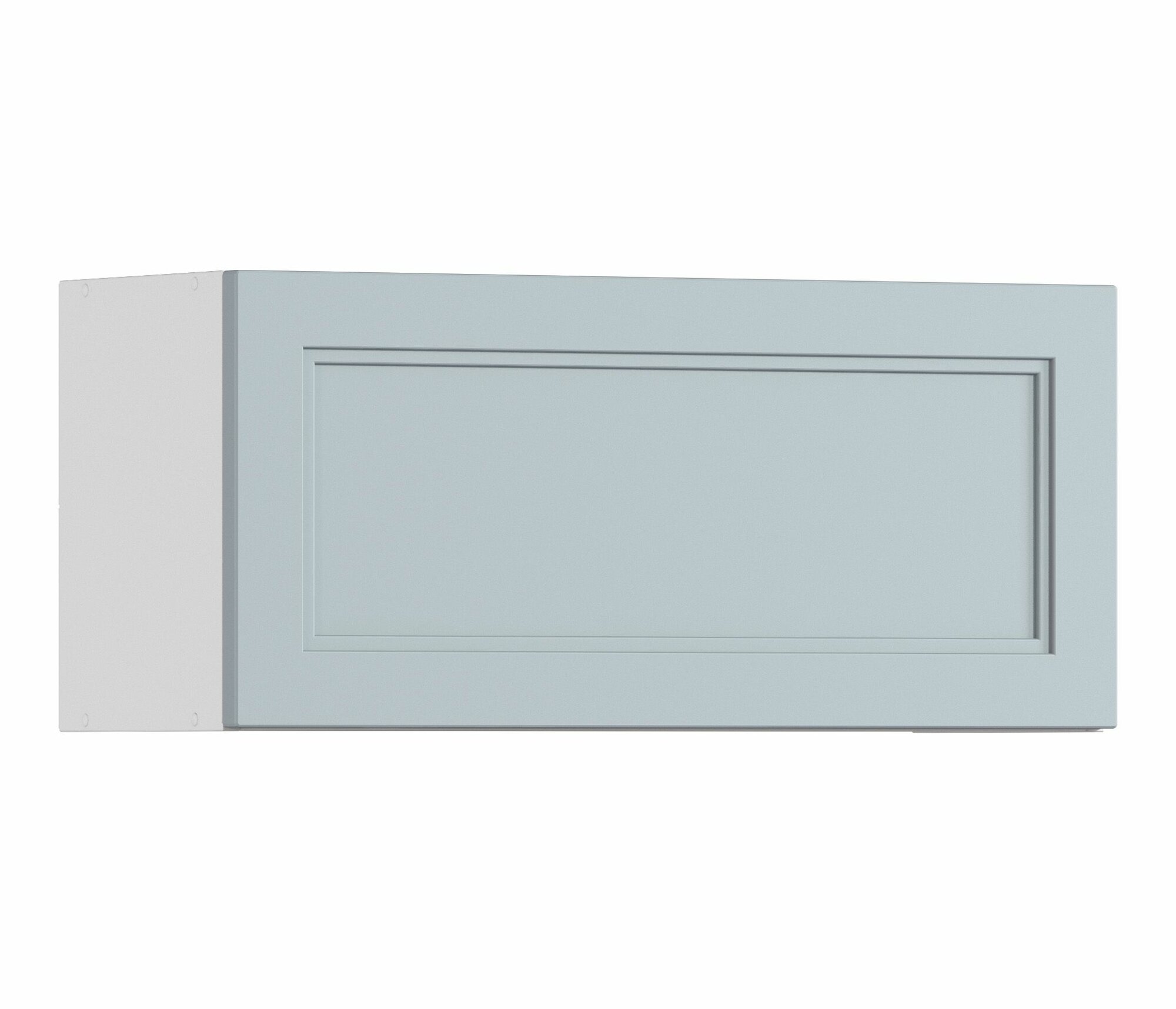 Кухонный модуль навесной шкаф горизонтальный столплит Регина РП-280 Белый/МДФ MODERN Серый, 80х29х36 см