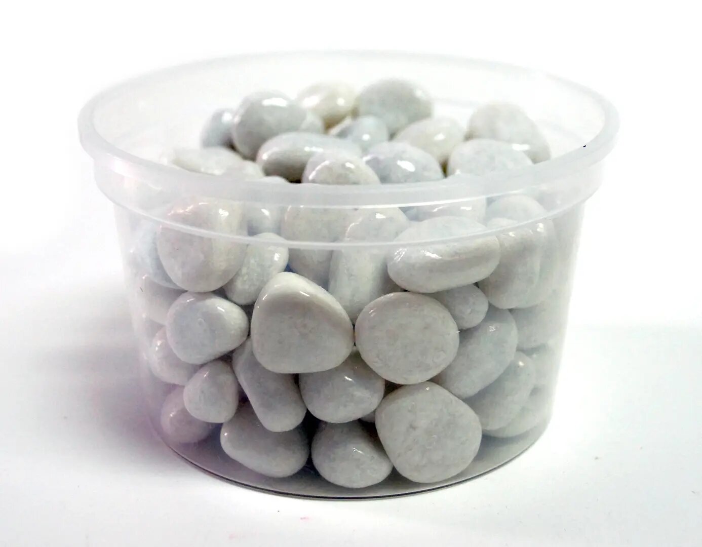 Галька цветная фракция 10-15 мм белая