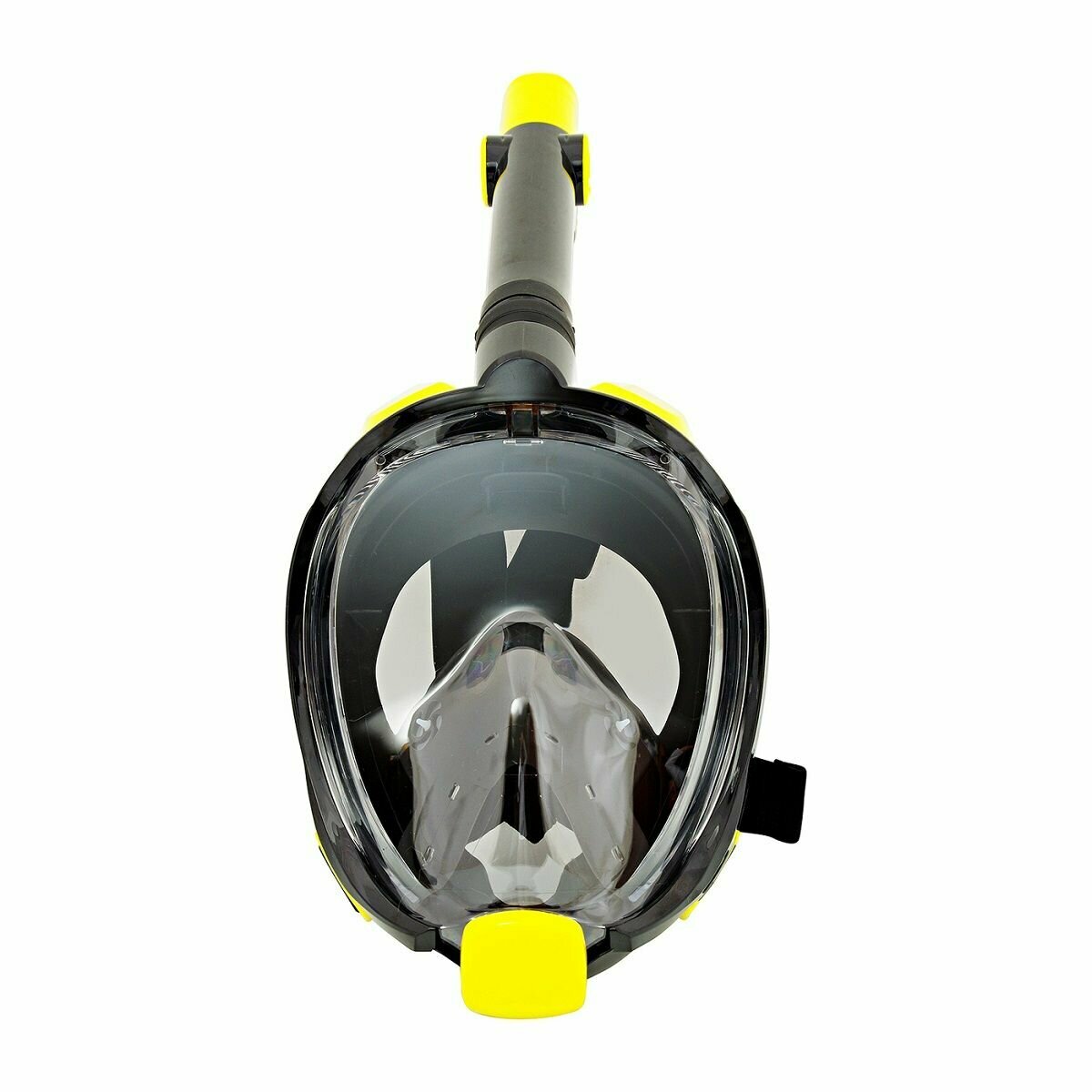 Полнолицевая маска для плавания снорклинга SARGAN Галактика Премиум цвет черный желтый размер L/XL
