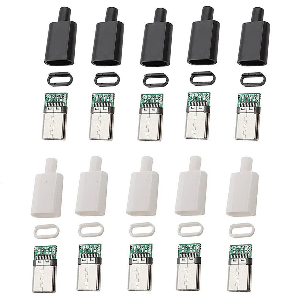 10 шт. USB 3.1 Type-C разъем Black White
