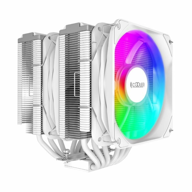 Кулер для процессора PCCOOLER S9 EX WHITE S1700 1200 115X 2011 2066 AM4 AM5 TDP 260W, 120mm, 1800RPM, 28.6dBa, ARGB White