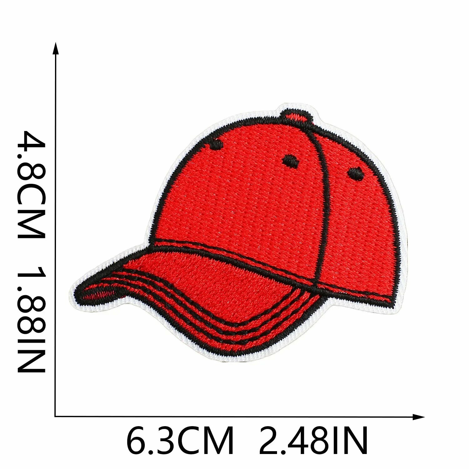 Красные вышитые нашивки Красный, 03