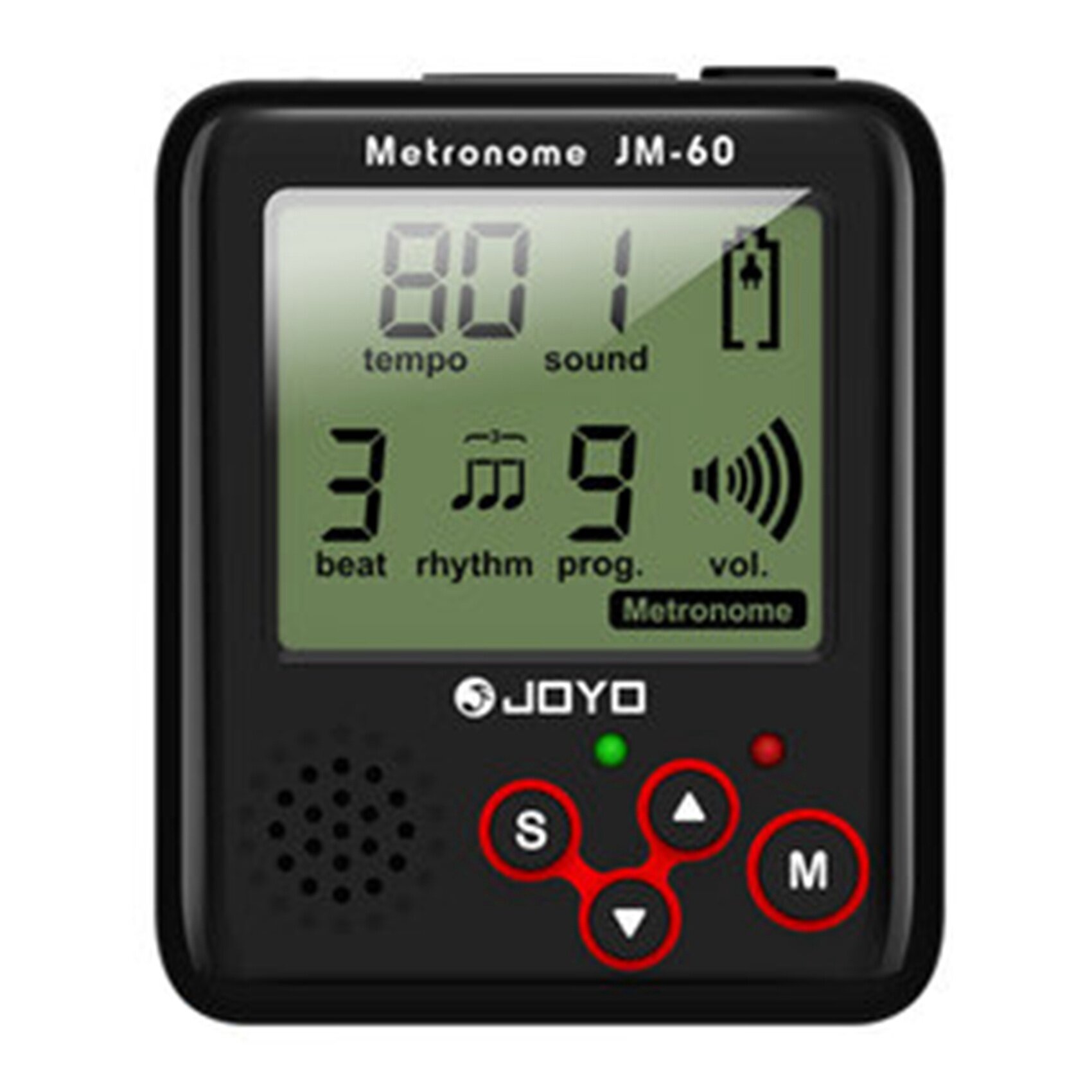 JOYO JM-60 Светодиодный индикатор Цифровой метроном для фортепианных барабанов - черный-MIN