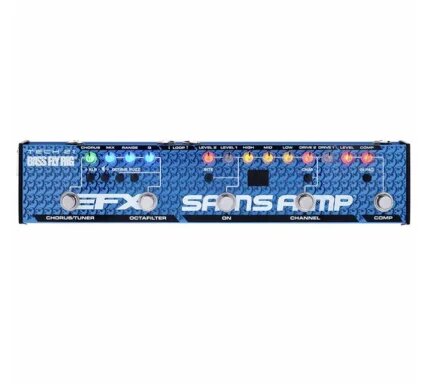 Педаль мультиэффектов Tech 21 Bass Fly Rig V2 для электрических басов с низким сопротивлением и выходом jack