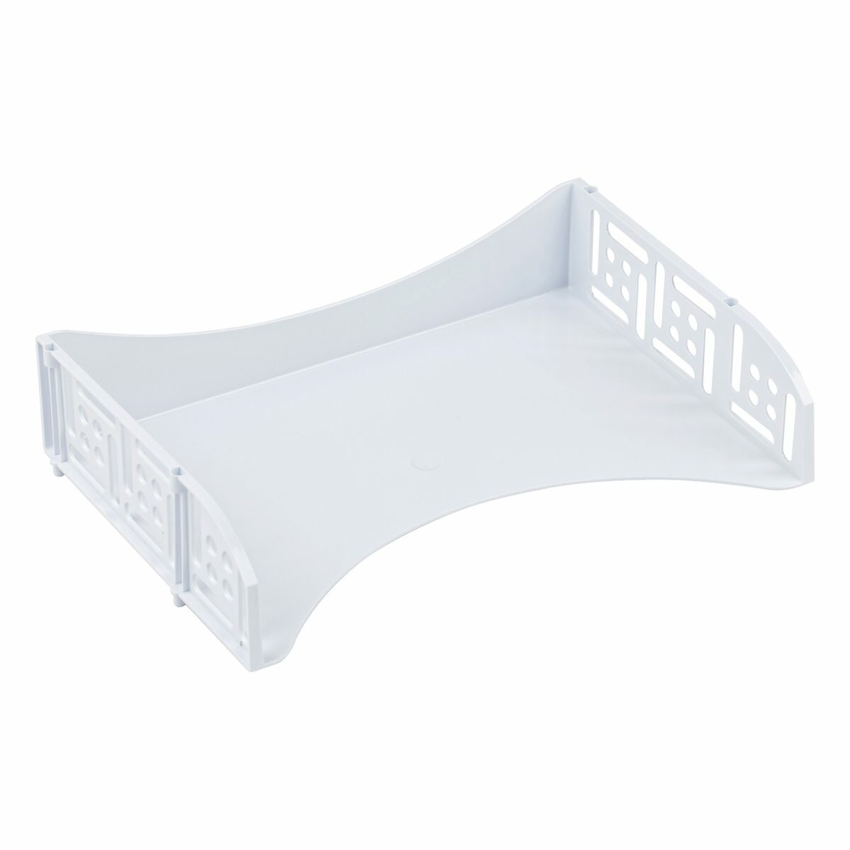 Лоток для бумаг горизонтальный Стамм "Field", широкая загрузка, белый (ЛТГ-30459), 8шт.