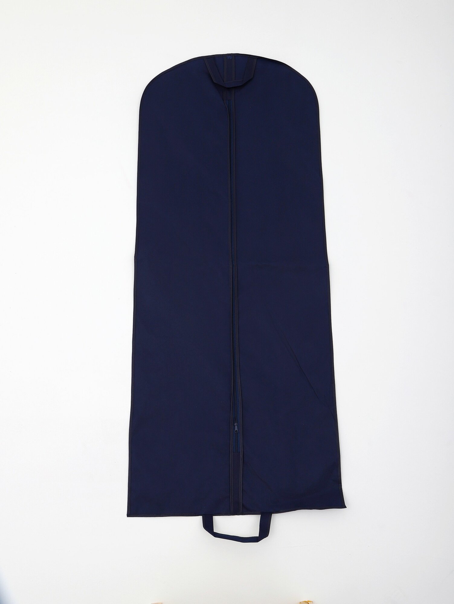 Чехол для одежды 150*60 см на молнии спанбонд синий с ручками