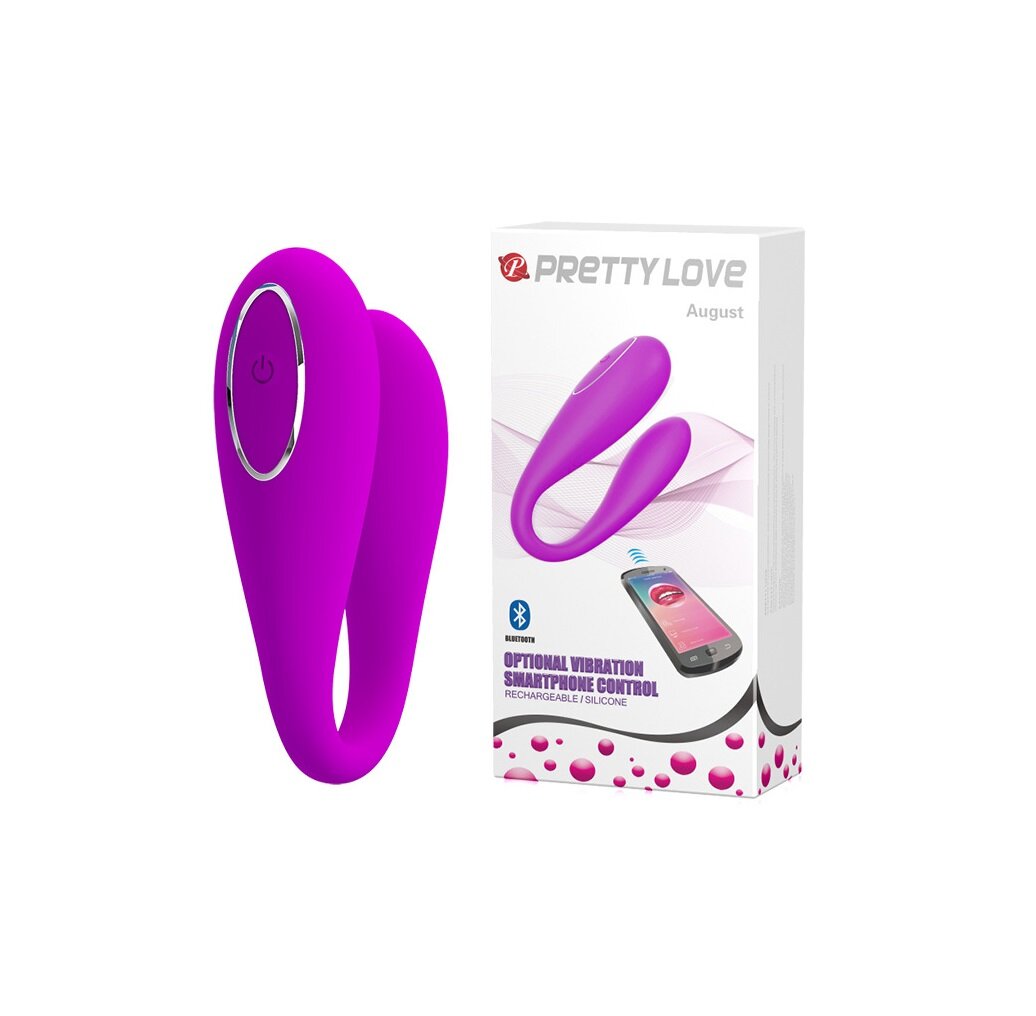 Вибратор для пар Pretty Love August с функцией подключения по Bluetooth