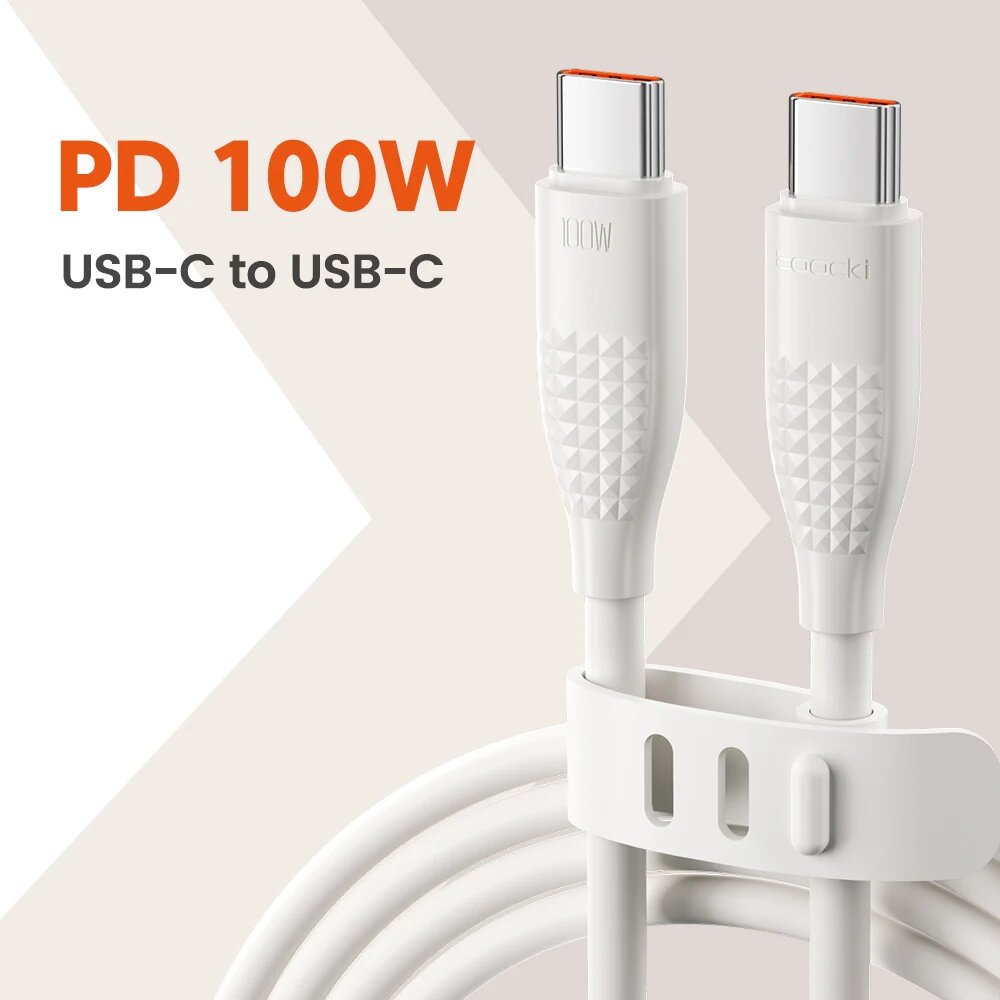 Toocki USB Type C to Type C Кабель для быстрой зарядки iPhone 16 15 Macbook iPad 100 Вт 5A USB C to USB C Кабель для Smasung Xiamomi