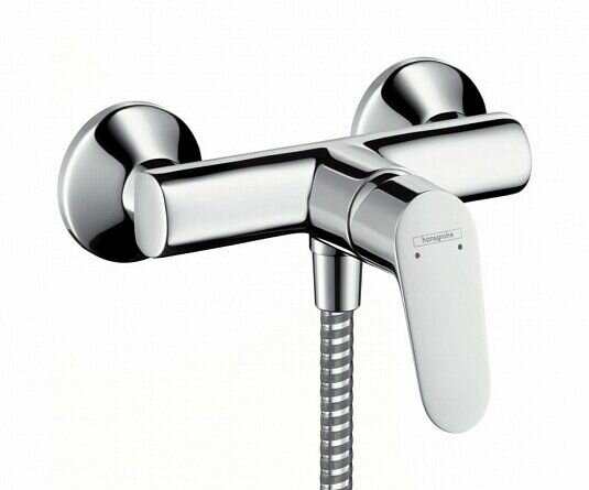 Смеситель для душа Hansgrohe "Focus E2", хром, вертикальный монтаж