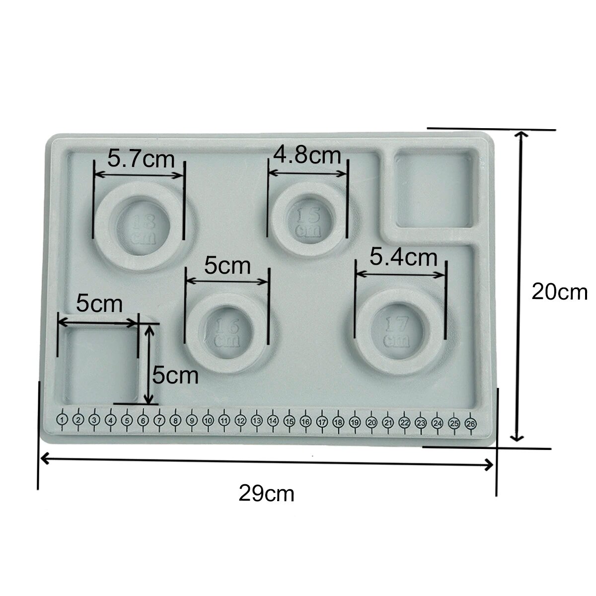 Инструмент для бижутерии Beadia пластиковый серый Белый, No.5 29x20cm