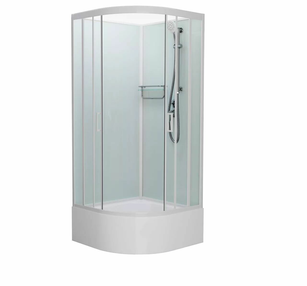 Душевая кабина Frank Orbis 409/2 М White высокий поддон б/к