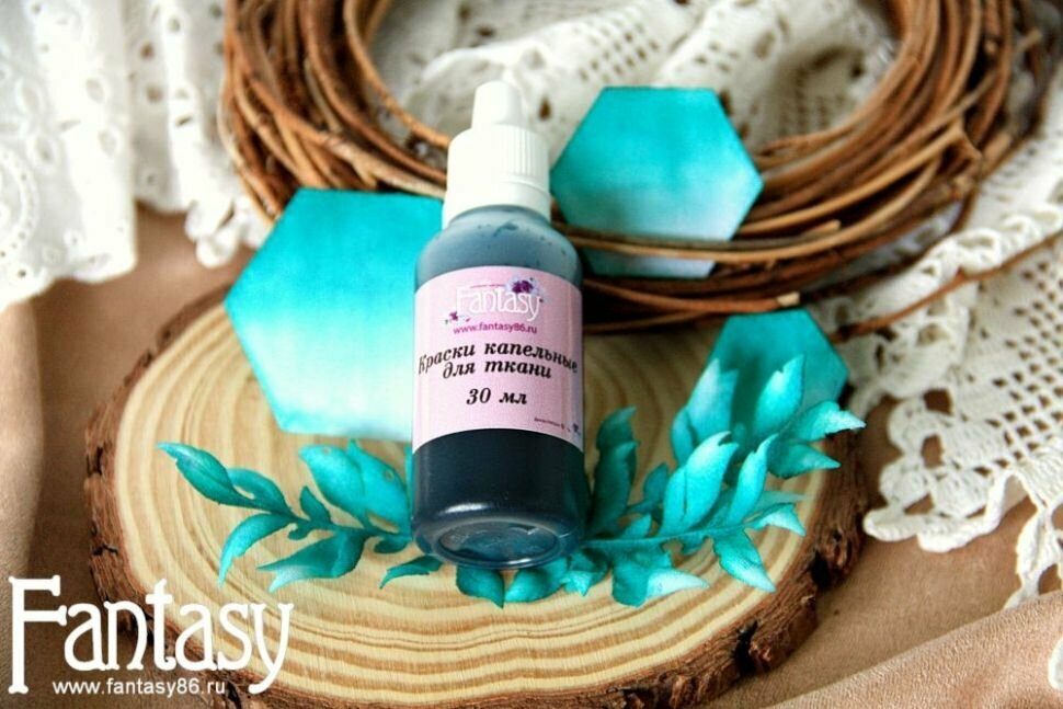 Капельная краска Fantasy для ткани "Мятный тиффани", 30 мл , KFD8916