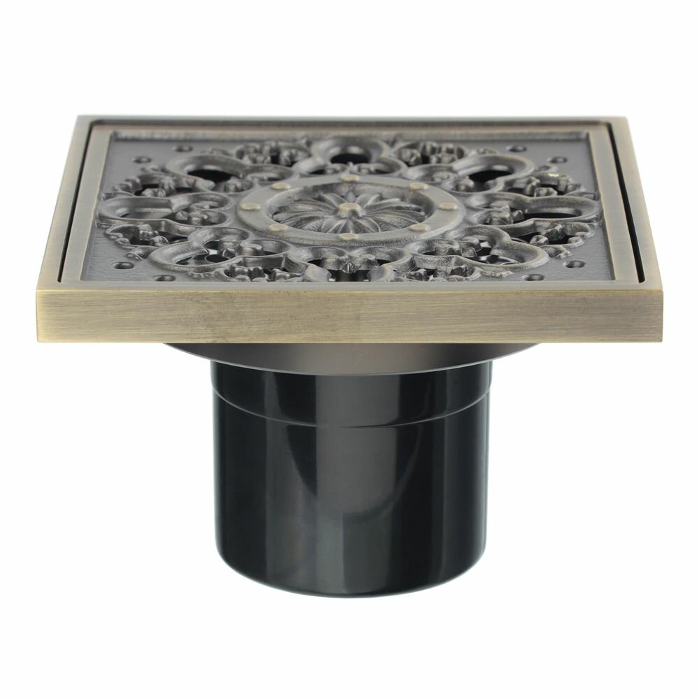 Трап для душа FC08Q5-H 100х100 мм вертикальный латунь