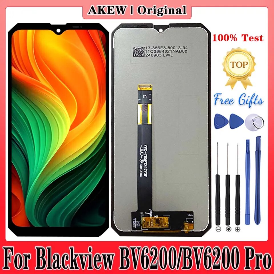 ЖК-дисплей Blackview BV6200 Pro в сборе, черный