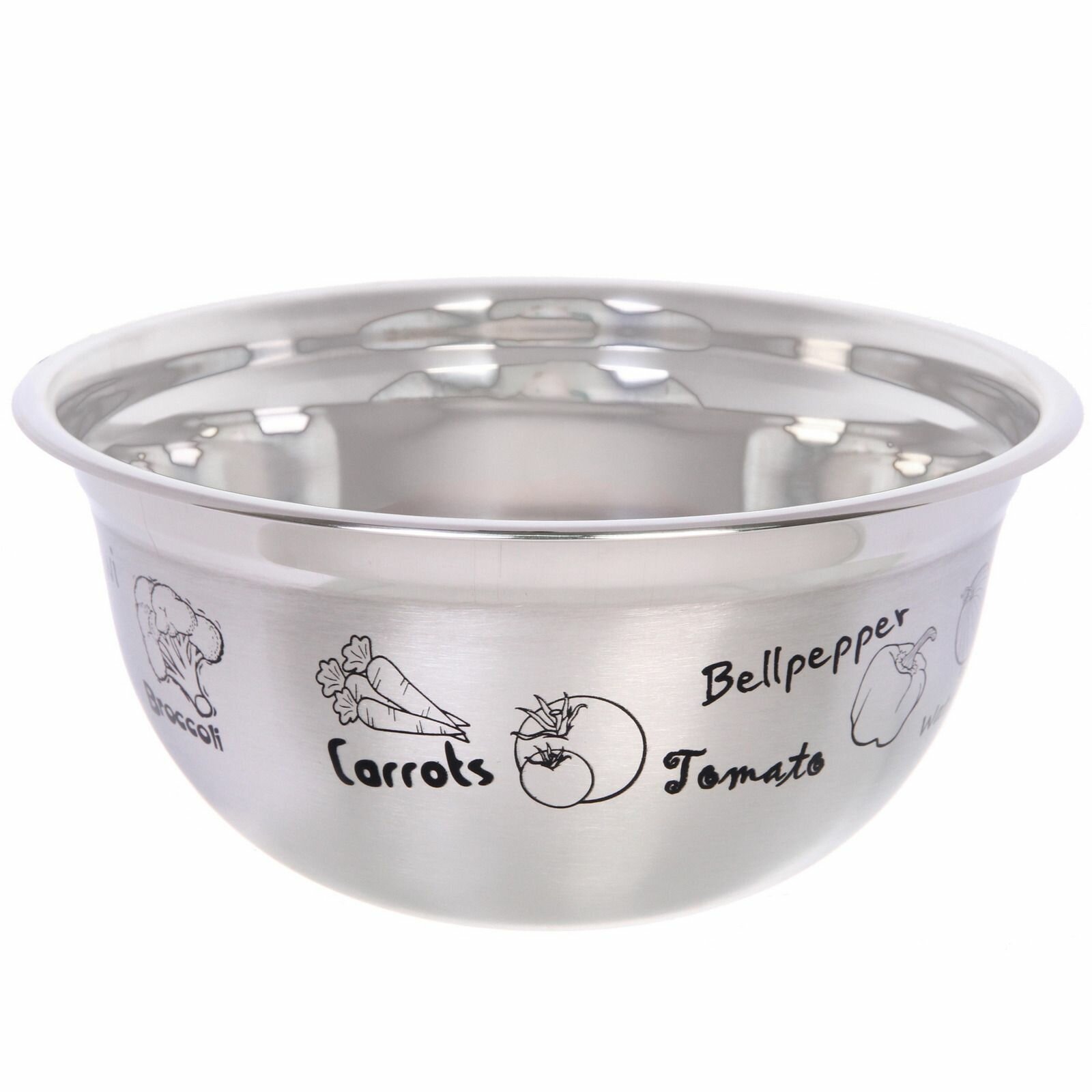 Миска из нержавеющей стали 5 литра, 28 см с рисунком для приготовления, хранения продуктов