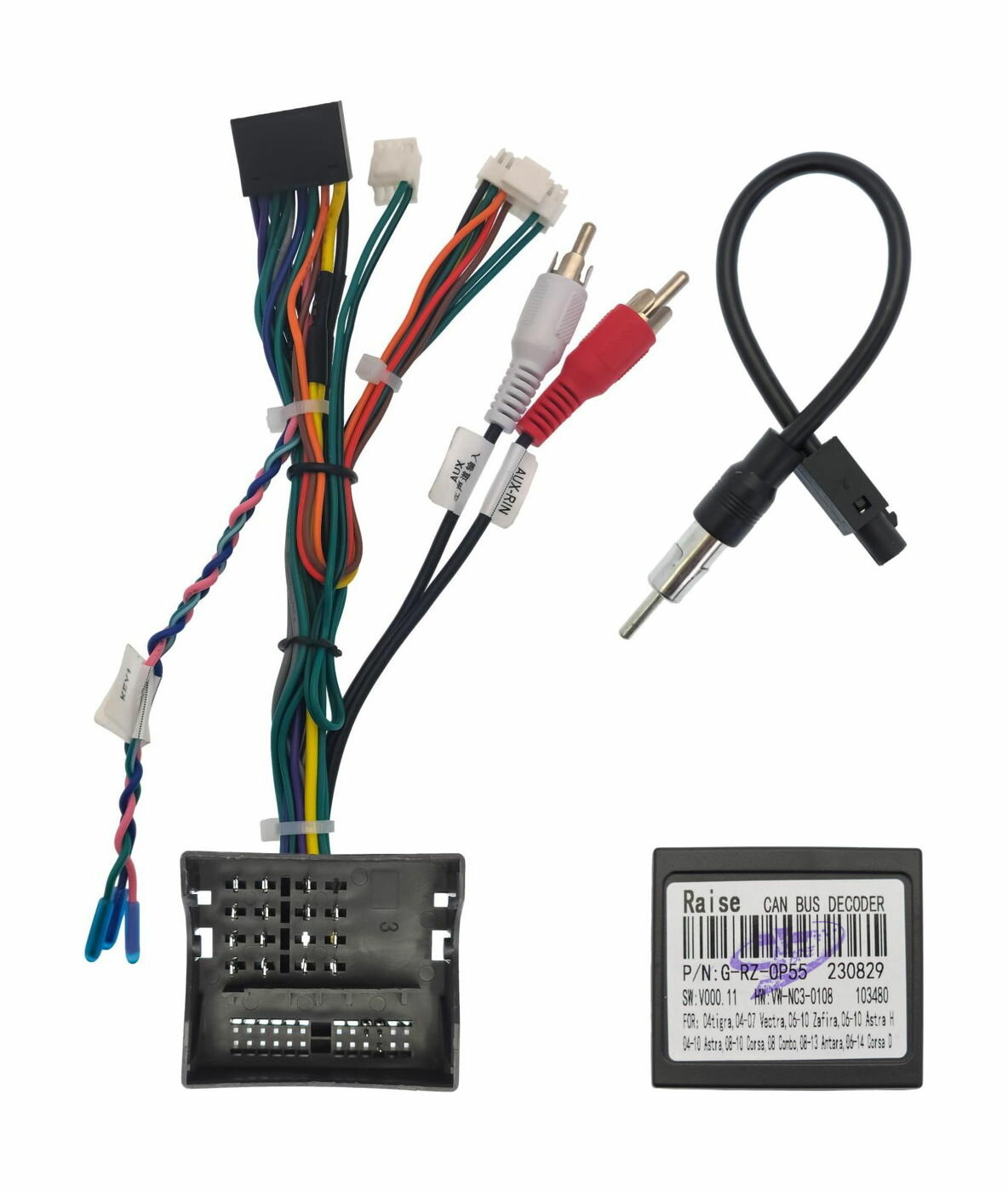 Комплект проводки Opel 2004 - 2014 взамен нижнего CD для установки Android магнитолы / Wide Media