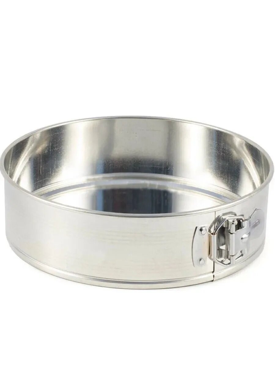 Форма для выпечки TimA ФР-24, разъёмная, с замком, круглая, 24 см, серебро