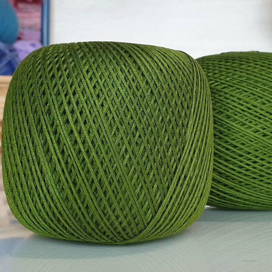 Пряжа ПНК им. Кирова нитки для рукоделия 9300 хаки (4 мотка)