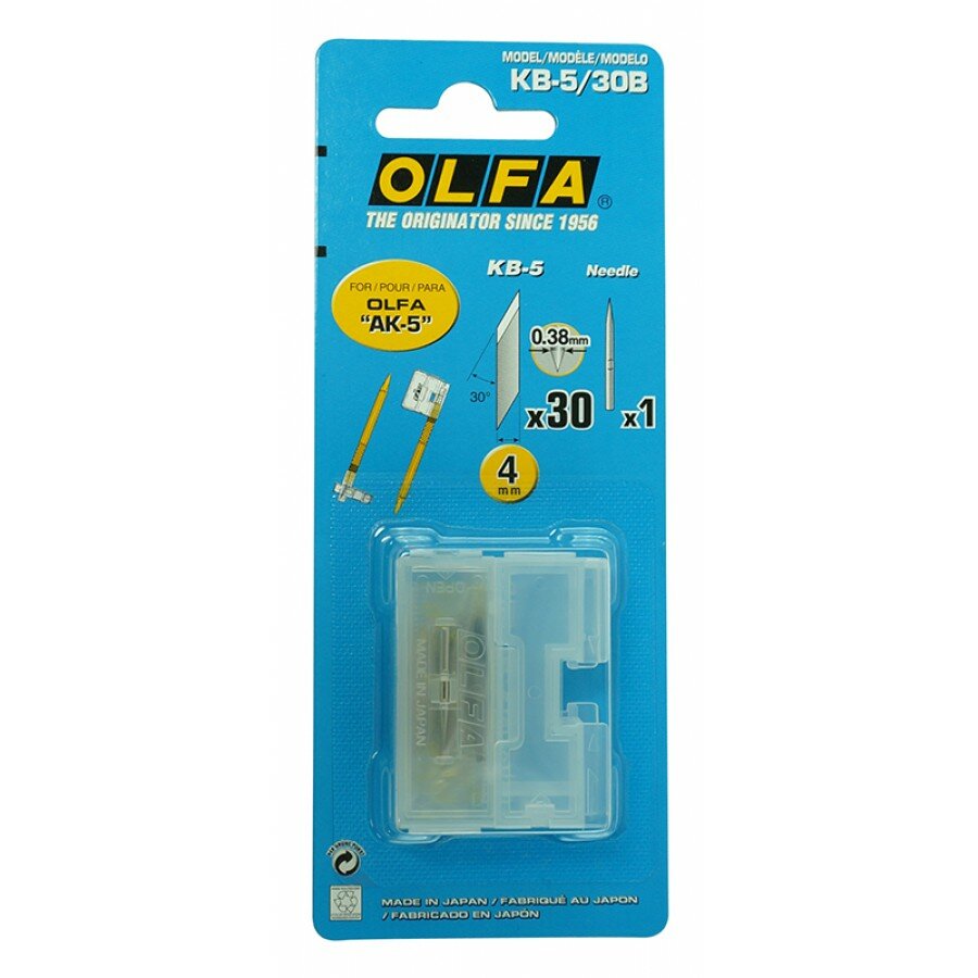 Запасное лезвие для ножа AK-5 и AK-3, 30 шт 0,38 мм OLFA KB-5/30B