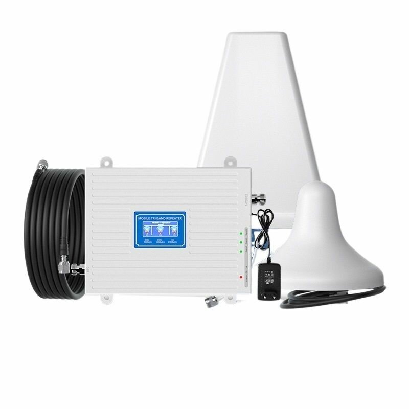 Усилитель сигнала, 300м, частота 900/1800/2100, белый, 20 см х 15 см х 2.1 см