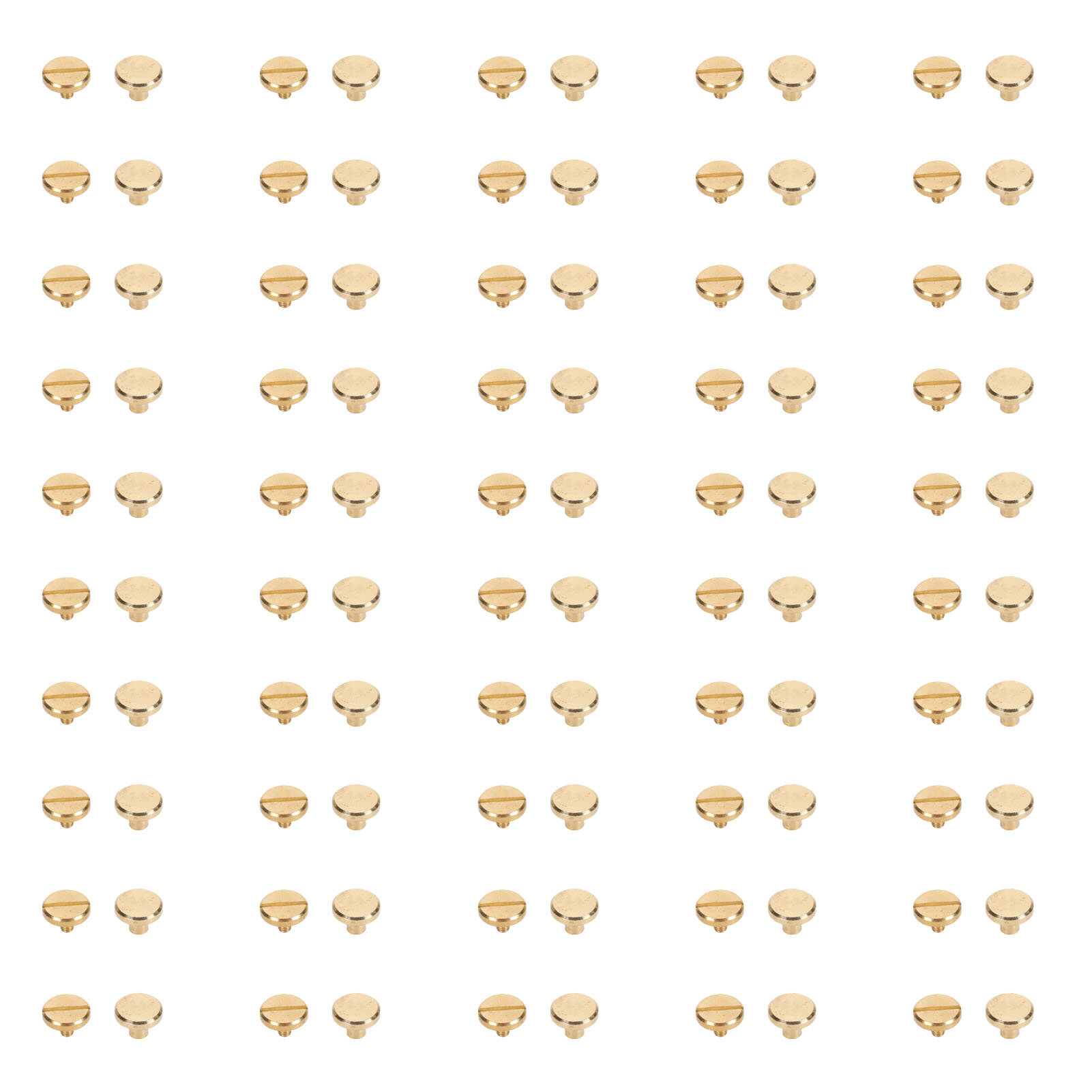 50 SET STED BUPLING BRIVET Круглый плоский слот -слот -слот -заклепки для кожа