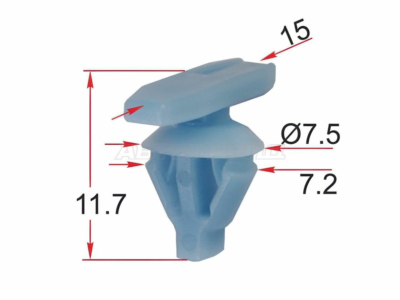 Клипса крепежная, 10 шт для Хонда Аккорд, Срв, Цивик, Джаз арт STKJ2458 SAT