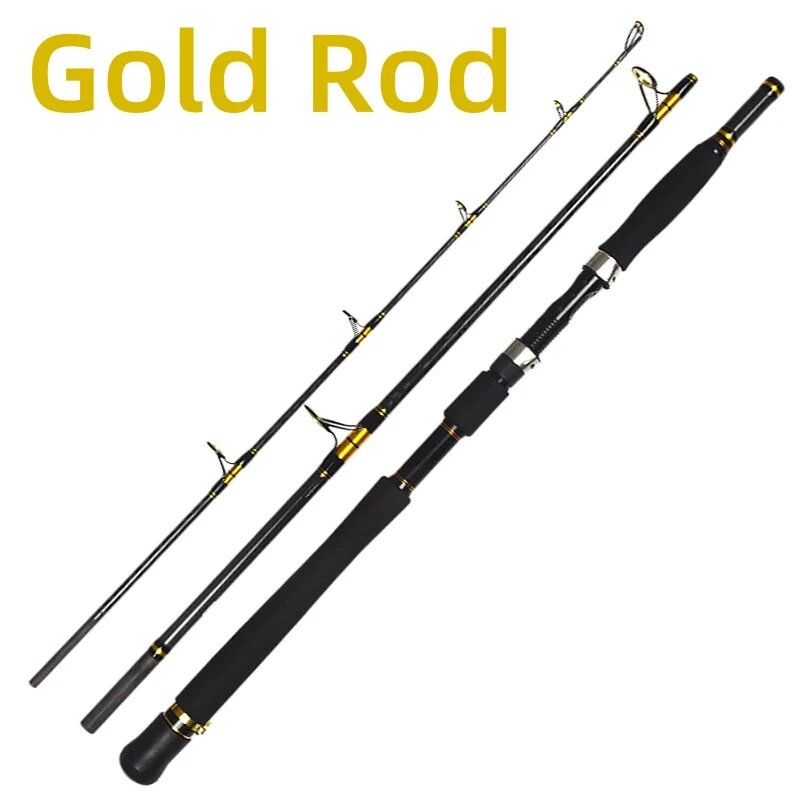 Firemaple жесткая карбоновая спиннинговая удочка XH 1,8/2,1/2,4 м Gold rod, 2.1m