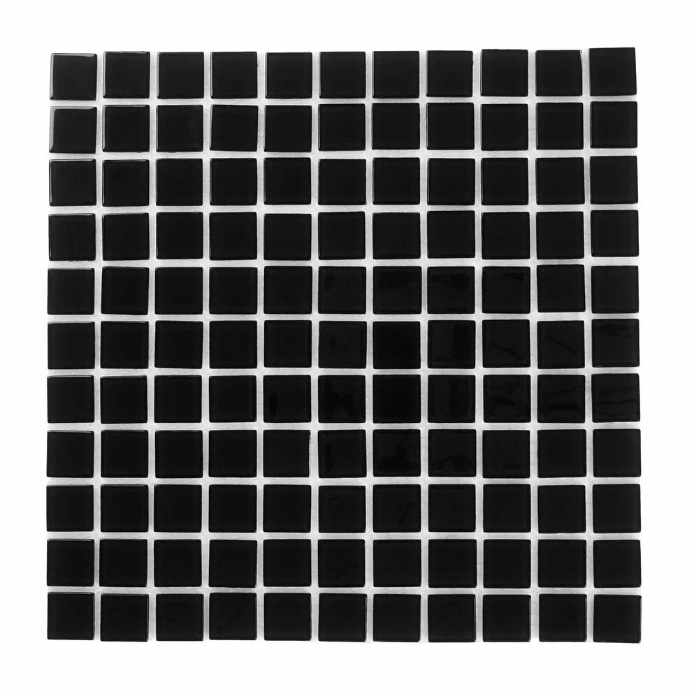 Плитка мозаика КерамограД стеклянная на сетке для сауны и хаммама, влагостойкая износостойкая, 30х30см/ 1 сетка