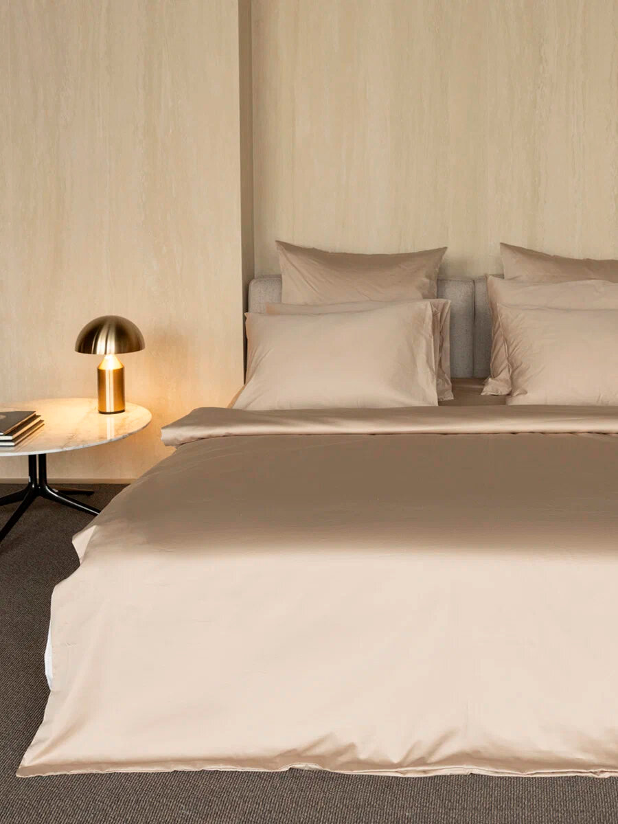 Пододеяльник 1,5-спальный Mollen Total Look в песочно-бежевом 150x200см, 100% египетский хлопок, 400ТС