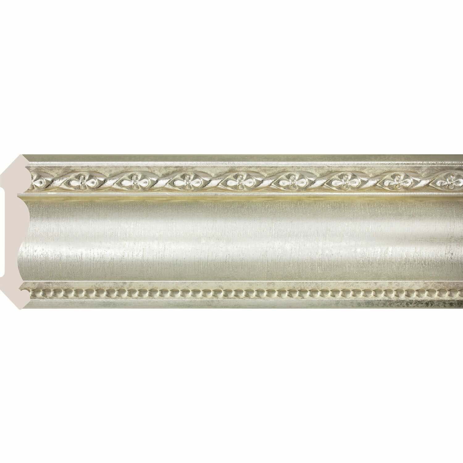Карниз, Интерьерный багет, набор 2 шт. 107х77х1100мм Платина Cosca 154-937